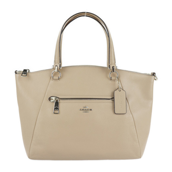 Coach | Bags | Coach Prairie Satchel Handbag 3434 Pebbled Leather Beige ...